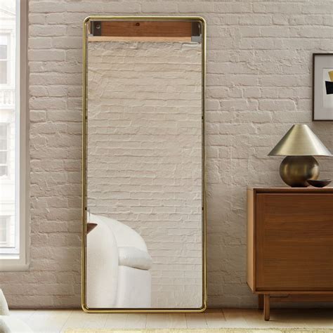 Floating Frame Metal Floor Mirror West Elm
