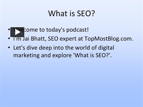 ppt what is seo powerpoint presentation free to download id