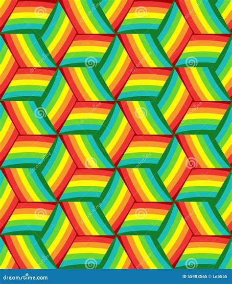 Colorful Cube Seamless Pattern Stock Vector Illustration Of T Industrial 55488565