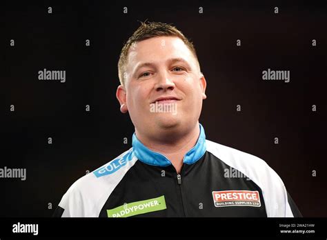 Chris Dobey In Action Against Rob Cross Not Pictured On Day Fourteen Of The Paddy Power World