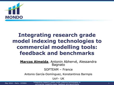 Integrating Research Grade Model Indexing Technologies To Commercial Modelling Tools Feedback