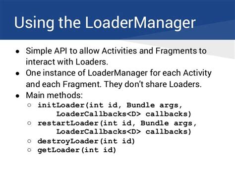 Android Loaders Reloaded
