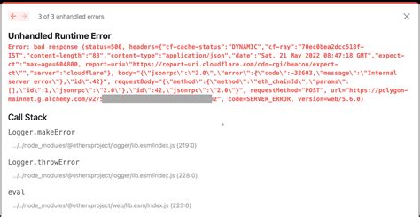 Internal Server Error On Initialize Provider Connection · Issue 3005