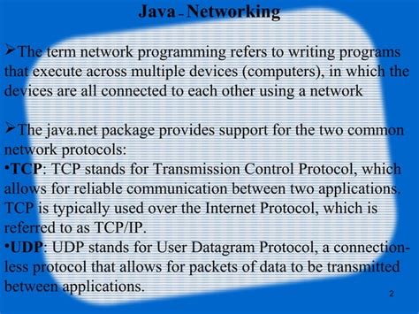 Java Networking Ppt