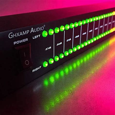 Ghxamp Professional 듀얼 40 Led 스펙트럼 스테이지 홈 앰프 스피커 오디오 스테레오 레벨 표시기 57db