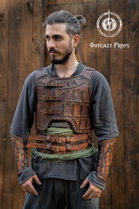 Studded Leather Chest Armor For Larp Armor Cosplay Witcher Inspired