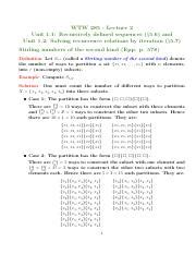 WTW 285 Lecture 02 Pdf WTW 285 Lecture 2 Unit 1 1 Recursively Defined Sequences 5 6 And