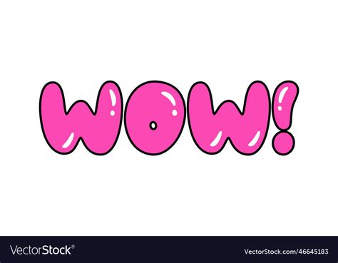 Wow Comic Font Letters Royalty Free Vector Image