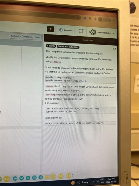help with 4 12 7 comparing circles r codehs