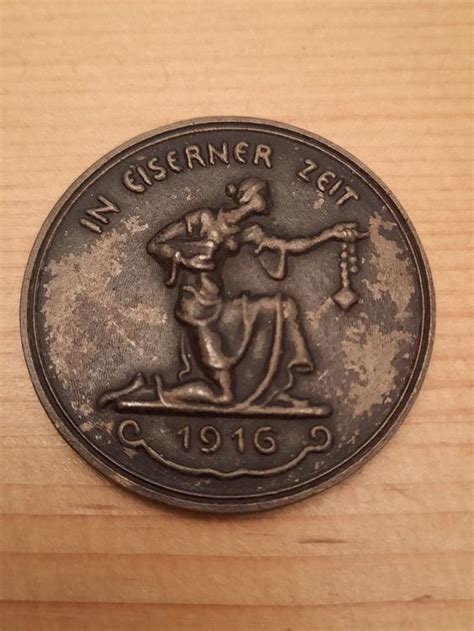 In Eisener Zeit Medaille 1916 Zustand Gemäss Bilder Gebraucht In