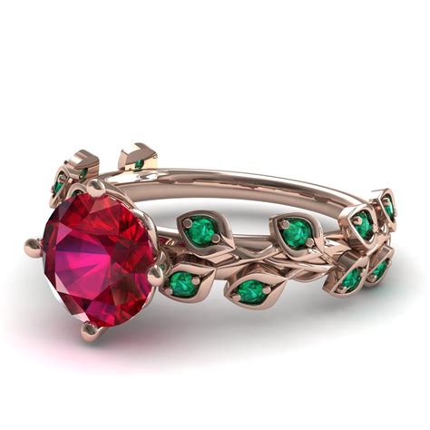 Leaves All Around Ruby Ring Sydney 2ct No 11 Segal Jewelry