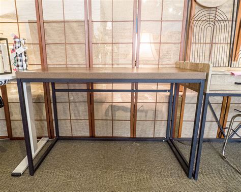Contemporary Deskmetal Base New England Home Furniture Consignment