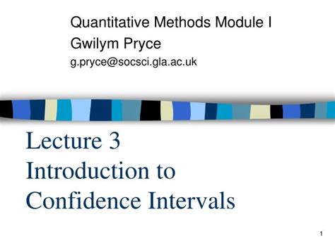 PPT Lecture Introduction To Confidence Intervals PowerPoint Presentation ID