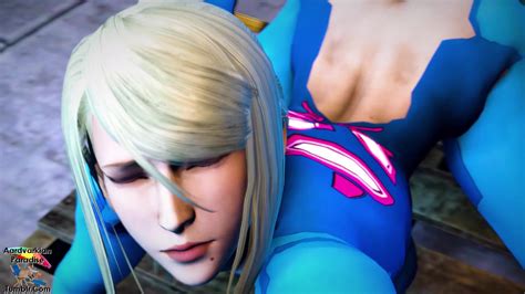 Rubia Metroid Samus Aran Probando Sex Machine