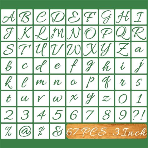 Cursive Letter Stencils