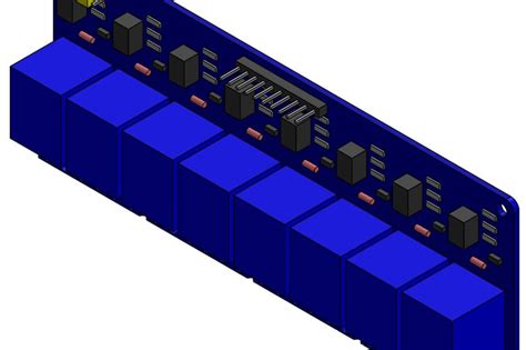 Sainsmart Channel DC V Relay Module STEP IGES SOLIDWORKS D CAD Model GrabCAD