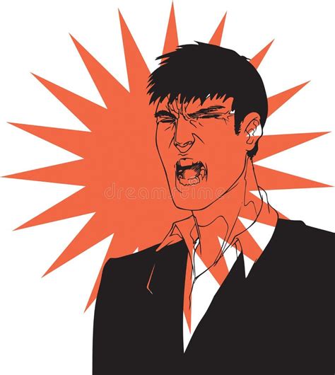 Yelling Man Stock Vector Illustration Of Neck Conceptual