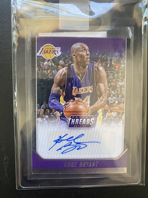 2016 17 Panini Threads Autographs Kobe Bryant 19 Au For Sale