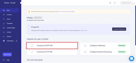elastic email configured with fluent smtp wp outline