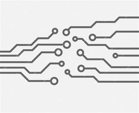 Premium Vector Circuit Board Pattern Dots And Lines For Technology Vector Illustration
