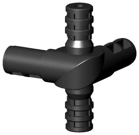 Black Nylon Way Hinged Connectors For Round Tube