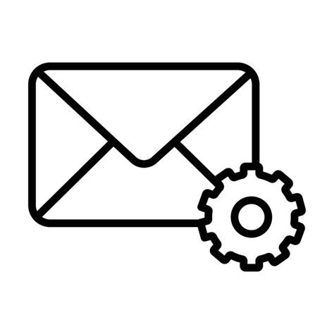 Email Settings Icon Linear Logo Mark In Black And White 47819965 Vector