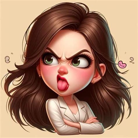 Funny Faces Cartoon Girls