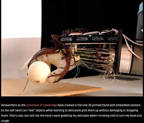 Technabob Robotic Hand Uses Skin To ‘feel And Pick Up Objects