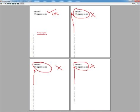 C Printing Multiple Pages Margin Not Set Stack Overflow