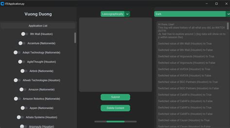 Tracking Interview Applications TomSchimansky CustomTkinter Discussion GitHub