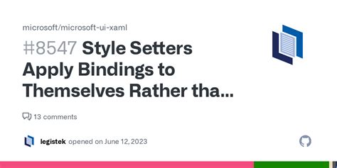 Style Setters Apply Bindings To Themselves Rather Than The Element