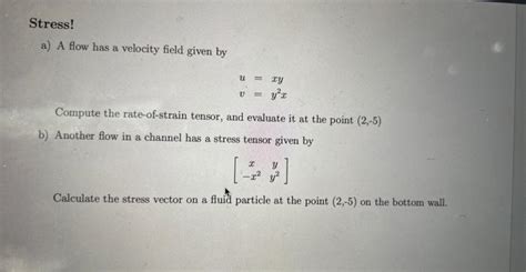 solved a a flow has a velocity field given by u xyv y2x