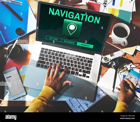 Navigation Destination Location GPS Map Concept Stock Photo Alamy