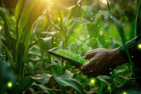 premium photo farmers analyze data and experiment with corn growth