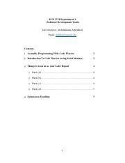 Experiment 1 ECE 3731 Pdf ECE 3731 Experiment 1 Software Development Tools Lab Instructor