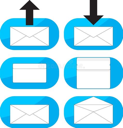 Incoming Outgoing Emails Flat Icon Stock Illustrations 3 Incoming Outgoing Emails Flat Icon