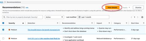 Amazon Rds の推奨事項の表示 Amazon Relational Database Service