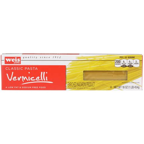 Weis Quality Classic Pasta Enriched Macaroni Product Vermicelli 16 Oz