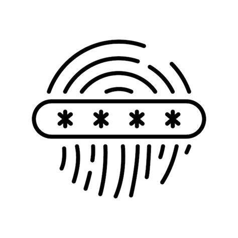 Premium Vector Fingerprint Password Unique Biometric Identification