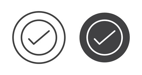Check Icon Set Royalty Free Vector Image Vectorstock