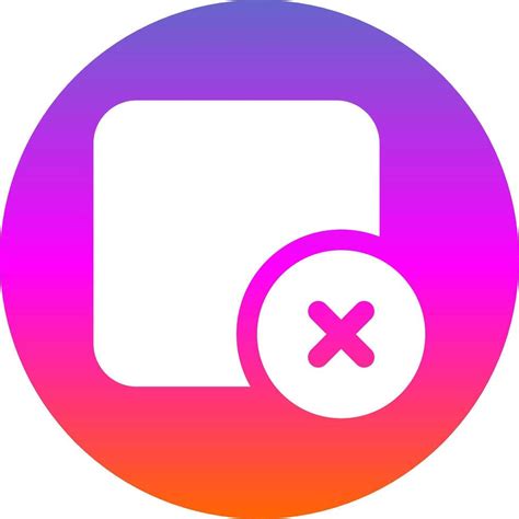 Delete Square Glyph Gradient Circle Icon 39249642 Vector Art At Vecteezy