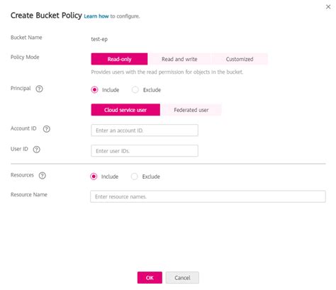 Granting An Account The Read And Write Permissions On A Bucket — Object