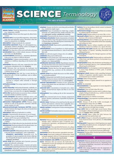 Science Terminology Educational Outfitters