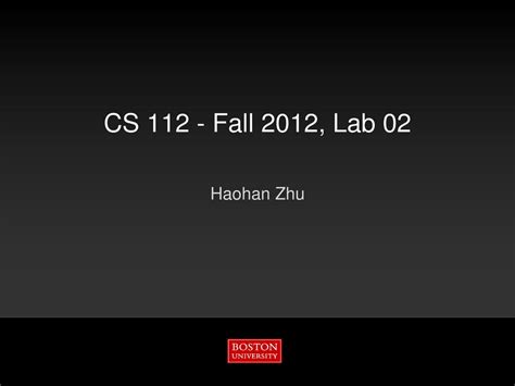 CS Fall 2012, Lab 02 Haohan Zhu. - ppt download