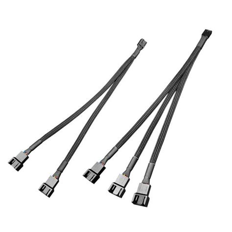 Pwm Pc Fan Splitter 1 To 2 3 4pin 3pin Sleeved Adapter Cable Extension Adapter Bd