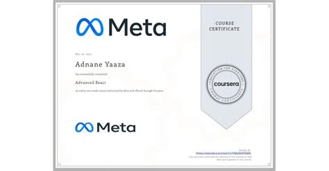 Adnane Yaaza On Linkedin Completion Certificate For Advanced React