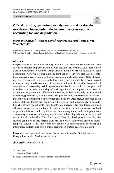 Official Statistics Spatio Temporal Dynamics And Local Scale Monitoring Toward Integrated