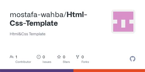 Github Mostafa Wahbahtml Css Template Htmlandcss Template
