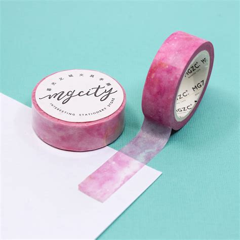 Pastel Pink Watercolor Washi Tape Pink Sky Patter Craft Tape Pink