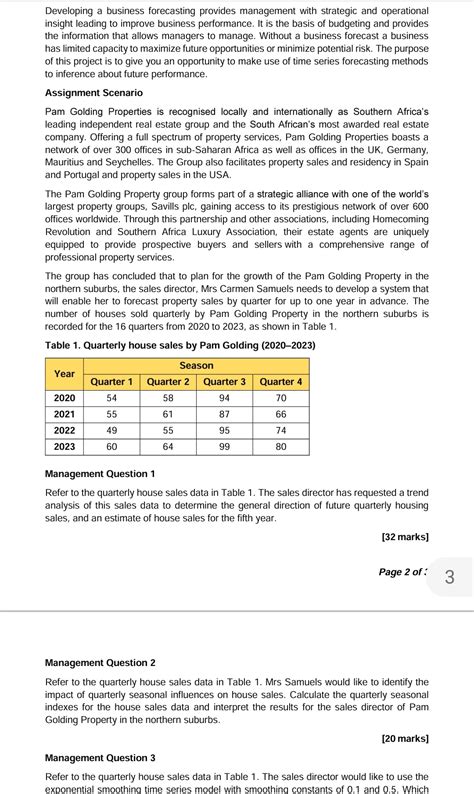 Solved Developing A Business Forecasting Provides Management Chegg